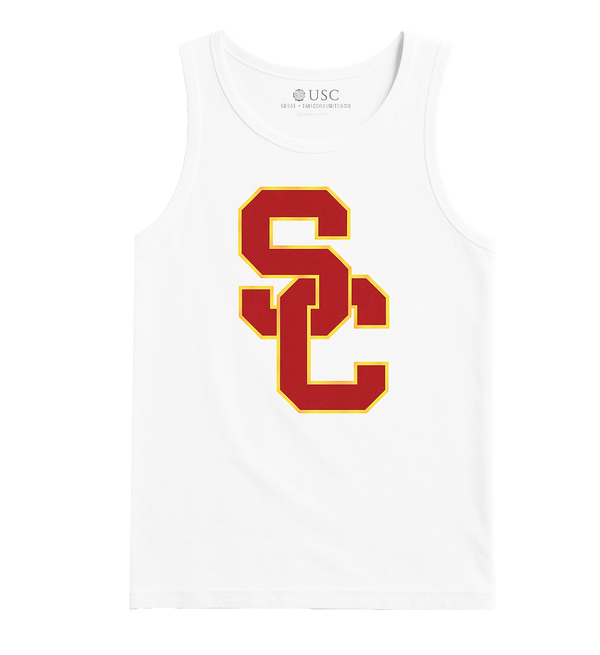 JUNIOR GIRLS USC COLLEGE TANK TOP NATURAL - UVSC2069