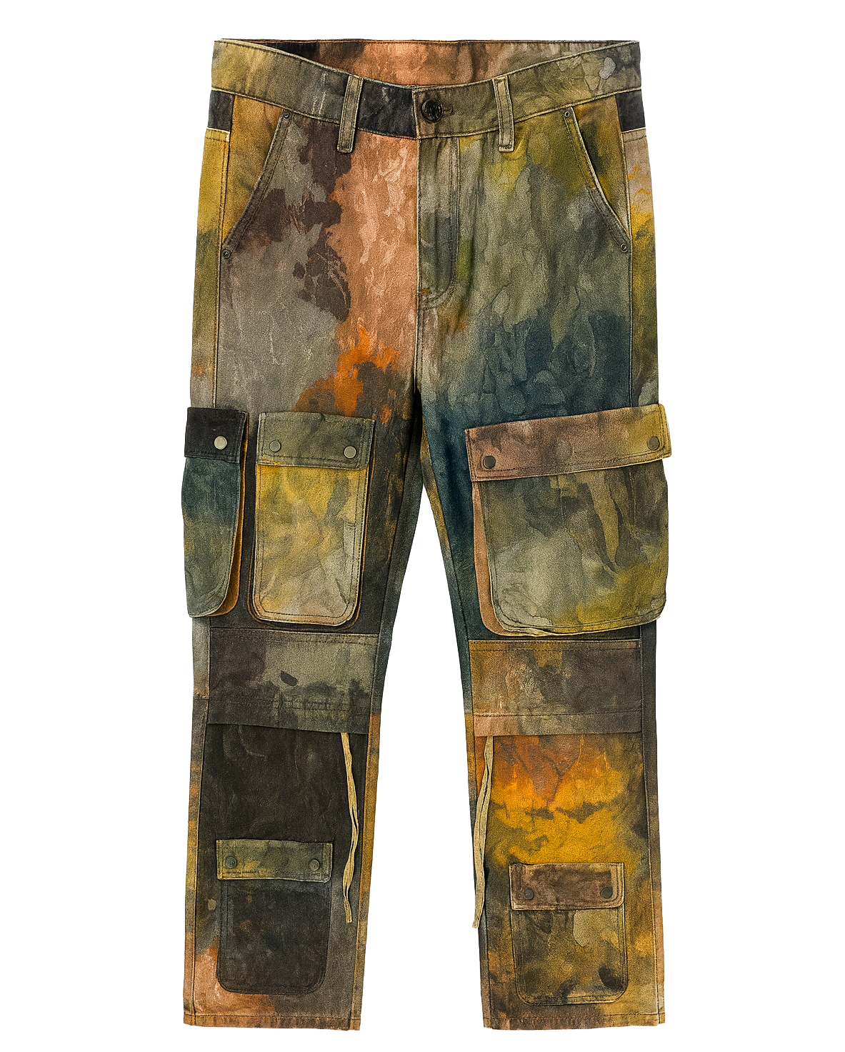 EMBELLISH PREMIUM CARGO JEANS DARK OVERDYE - EMBHOL124-027