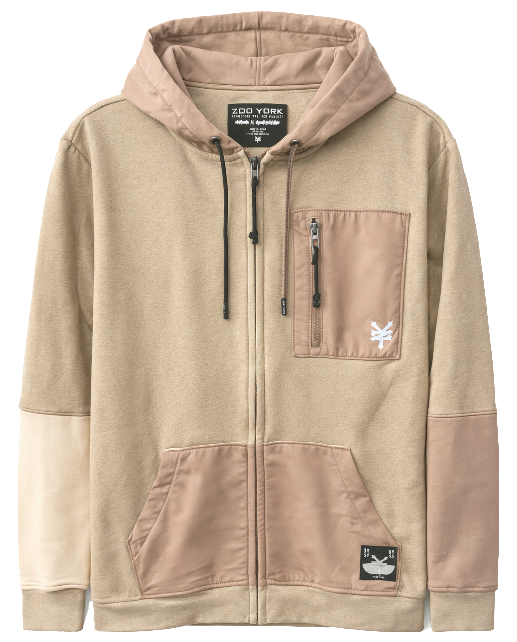 ZOO YORK HOODIE ZIP JACKET OATMEAL HEATHER - ZY33H145